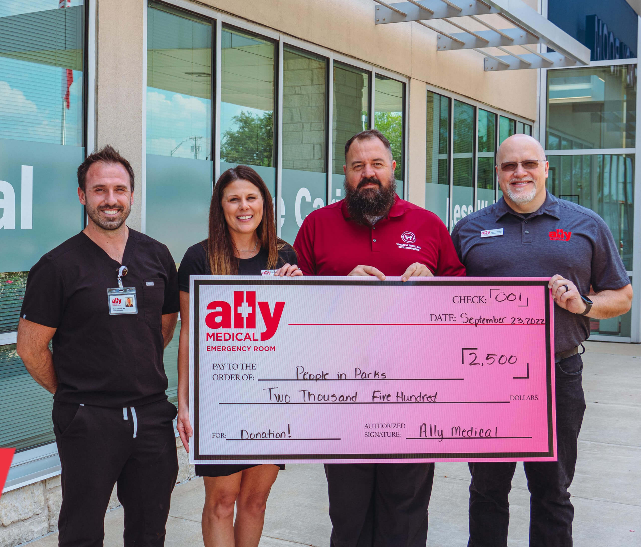 Ally Medical Emergency Room Round Rock makes $2,500 Donation to the ...