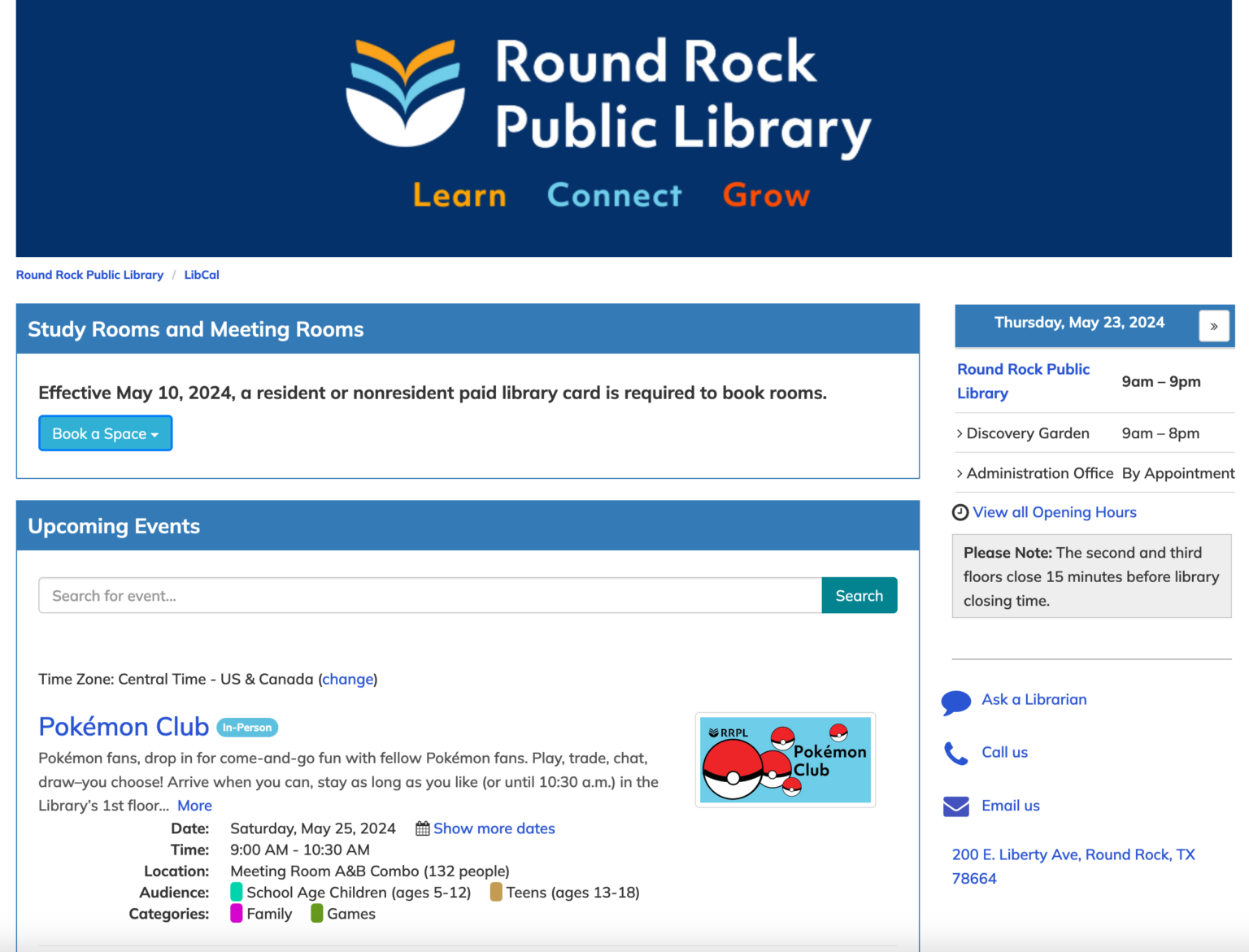 LibCal: The Library's New Calendar and Meeting Room Reservation System ...