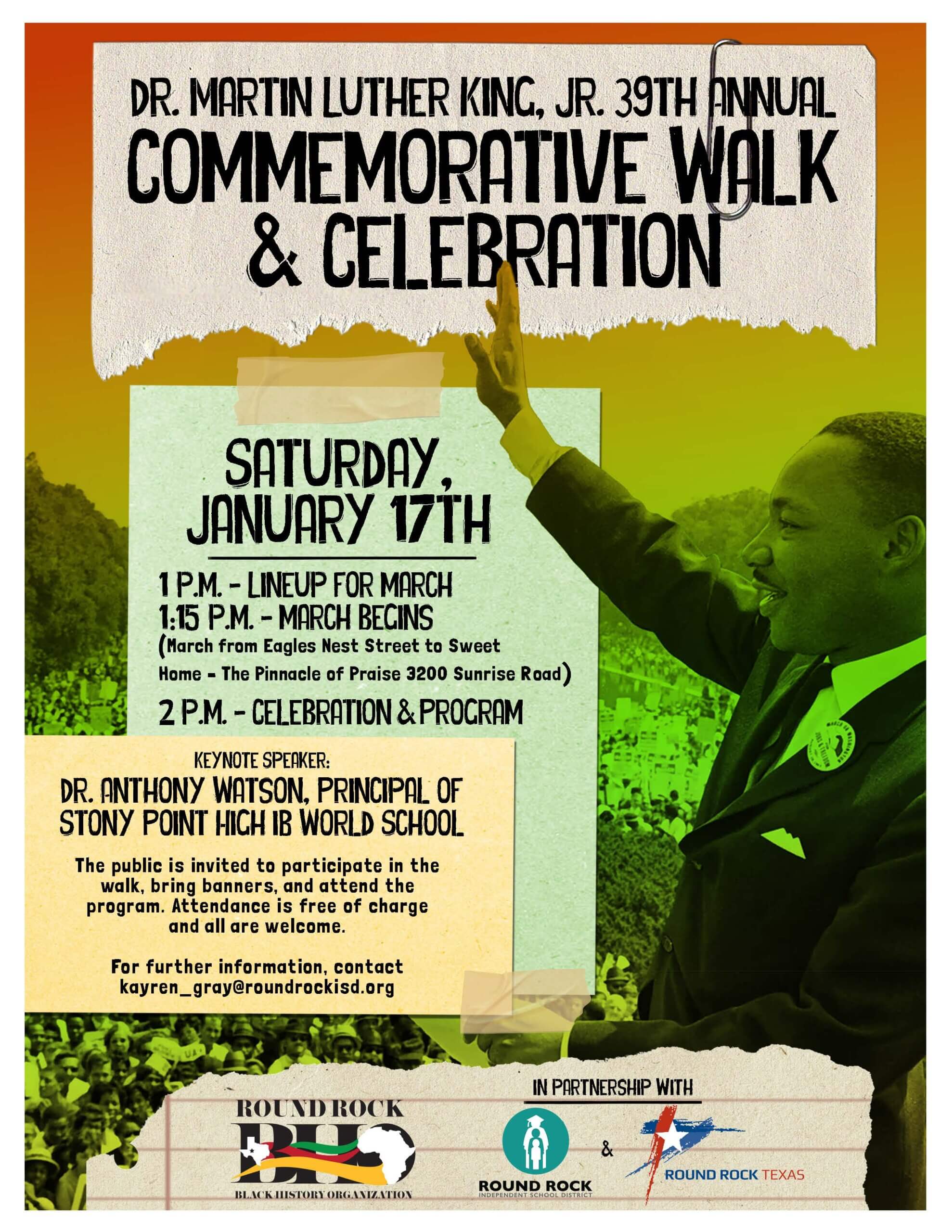 Dr. Martin Luther King Jr. 39th Annual Commemorative Walk and ...